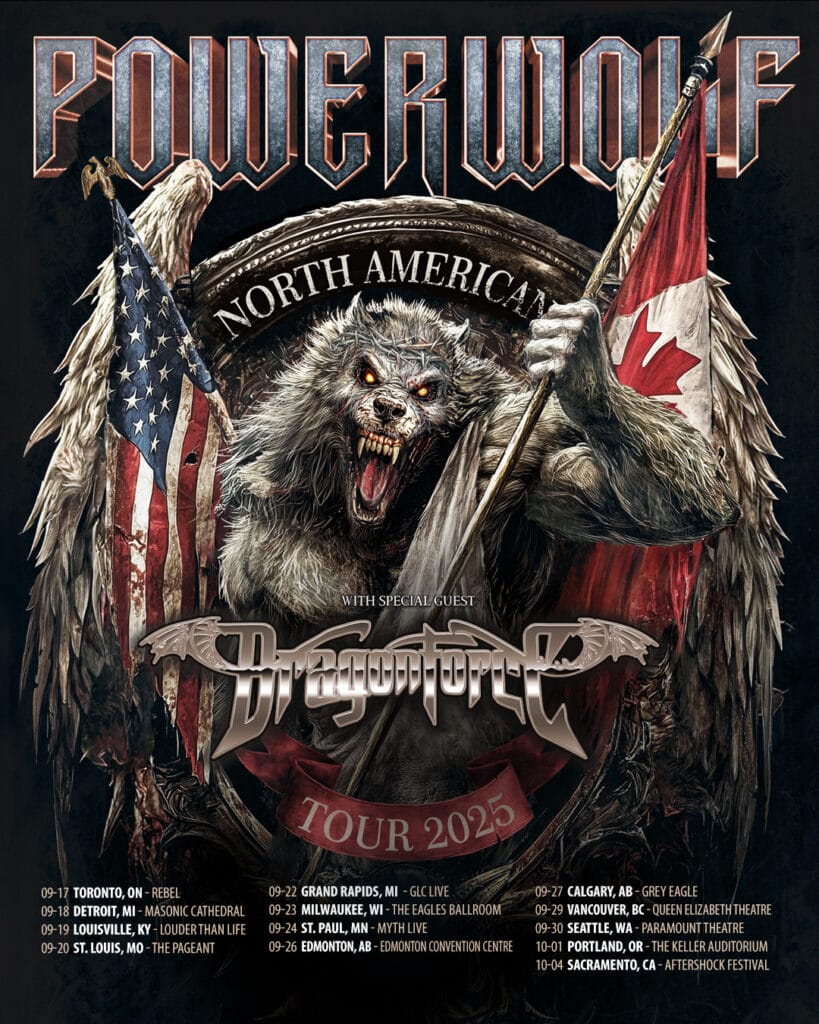 DRAGONFORCE ANNOUNCE FALL 2025 NORTH AMERICAN TOUR DATES WITH POWERWOLF ...
